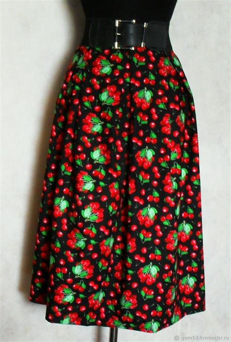 Юбка из хлопка летняя длина миди в интернет магазине на Ярмарке Мастеров Юбки Ярославль