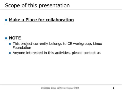 Using Embedded Linux For Infrastructure Systems Ppt