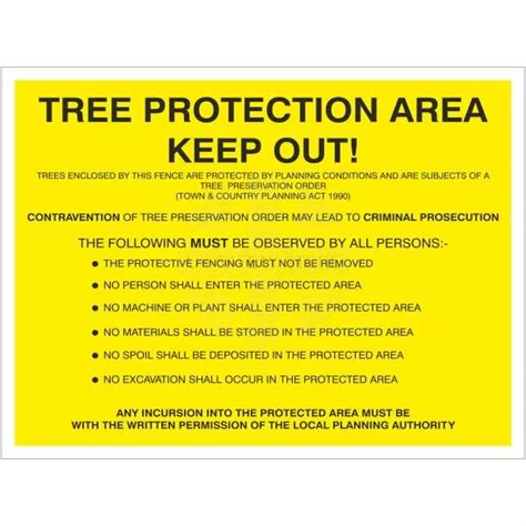 Tree Protection Area Keep Out Sign UK Safety Store