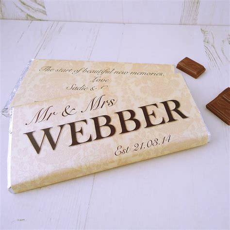 Personalised Wedding Day Chocolate By Tailored Chocolates And Ts
