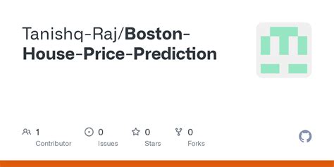 GitHub Tanishq Raj Boston House Price Prediction