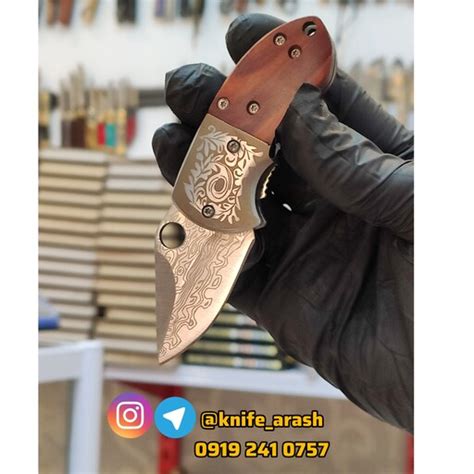 خرید و قیمت چاقو جیبی بوکر توپول طرح دار جدید از غرفه چاقوی آرش زنجان ⭐