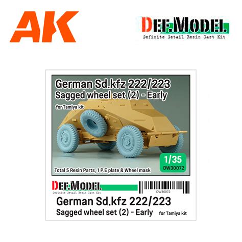 Buy Ww2 German Sdkfz 222223 Sagged Wheel Set2 Early For Tamiya 1