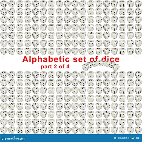 Alphabet Dice Part 2 Of 4 Stock Illustration Illustration Of Digit
