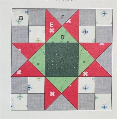 6 Quilt Blocks Directions And Fabric For 2 Different Blocks Gray