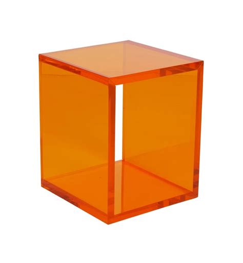 Tangerine Acrylic Cube In 2024 Modern Vibe Cube Outdoor Artwork