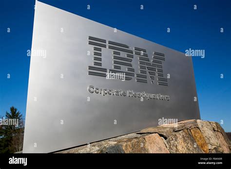 A Logo Sign Outside Of The Headquarters Of Ibm In Armonk New York On