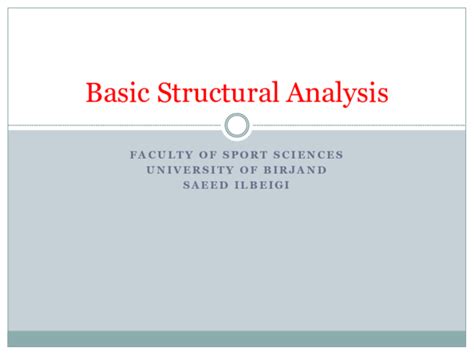 Pdf Basic Structural Analysis