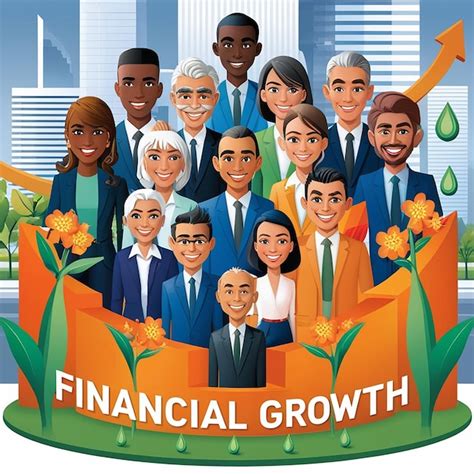 A Visual Representation Of Dynamic Financial Growth Premium Ai Generated Image