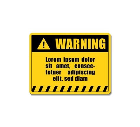 Warning Sign Template