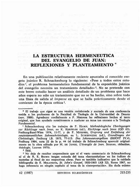 la estructura hermeneutica de jn pdf jesús cristología