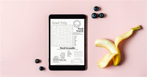 Printable Road Trip Word Search And Word Scramble