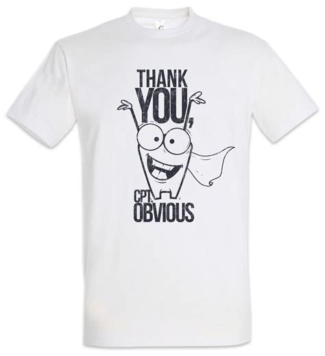 Thank You Captain Obvious T Shirt Fun Geek Nerd Computer Scientist