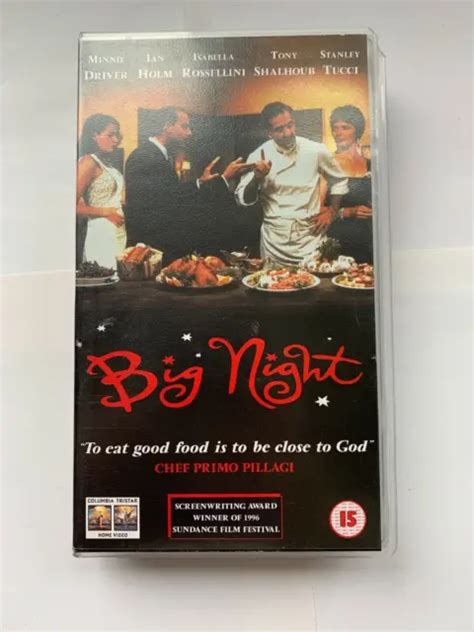 Big Night 1996 Vhs Stanley Tucci Minnie Driver Ian Holm Deleted