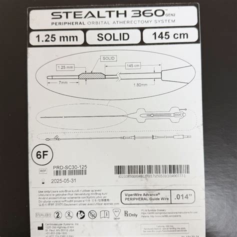 New Cardiovascular Systems Inc Ref Prd Sc30 125 Stealth 360 Peripheral Orbital Atherectomy