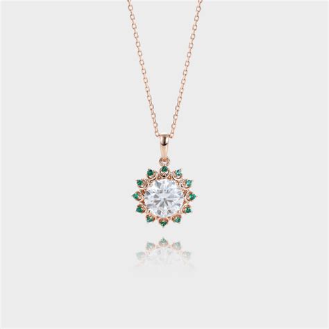 Princess Cut Lab Diamond Necklace Cluster Diamond Pendant Necklace
