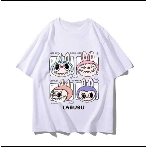 Jual T Shirt Labubu Nice Kaos Atasan Unisex Pria Wanita Kartun Labubu
