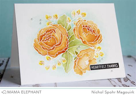 Mama Elephant Stamp Highlight Organic Blooms Nichol Spohr Llc