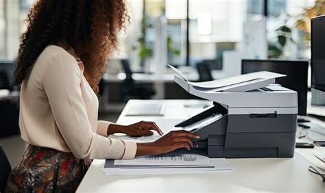 Premium Photo A Productive Woman At Work With Modern Technology