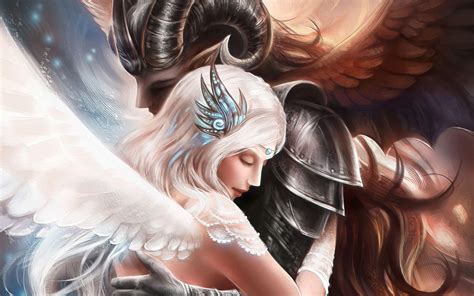 Angel And Devil Wallpapers Top Free Angel And Devil Backgrounds Wallpaperaccess