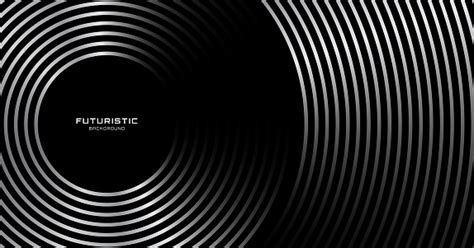 3d 실버 라인 테크노 추상 배경 겹침 레이어 어두운 공간에 서클 효과 장식 현대 그래픽 디자인 요소 줄무늬 스타일 개념 웹 배너 전단지 카드 또는 브로셔 표지에 대 한