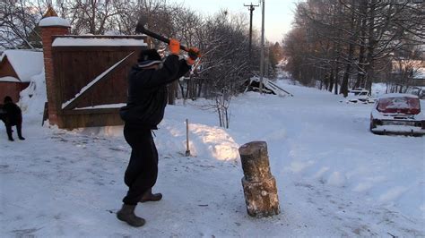 Советский Колун и Fiskars X25. Тесты на Морозе! - YouTube