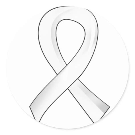 Lung Cancer Pearl Ribbon 3 Stickers Zazzle