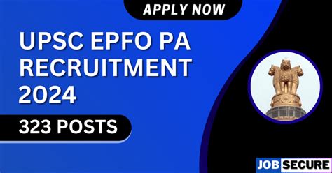 UPSC EPFO Recruitment 2024 Apply For 323 Posts