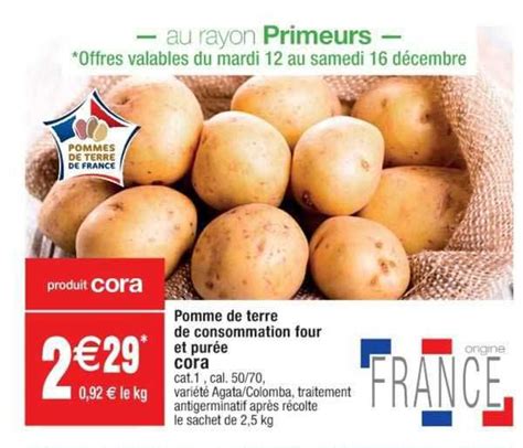 Promo Pomme De Terre De Consommation Four Et Purée Cora chez Cora