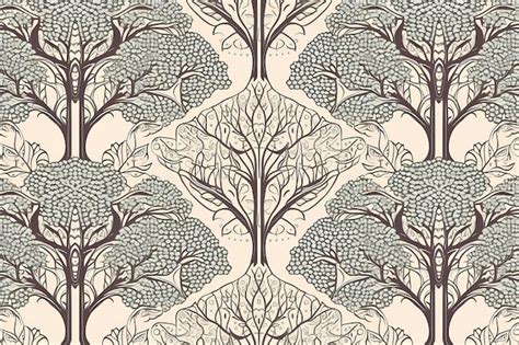 Premium AI Image Seamless Pattern With The Image Of Trees