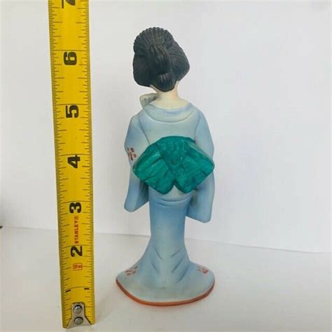 Geisha Figurine Vtg Ceramic Statue Sculpture Japan Dancer Etsy