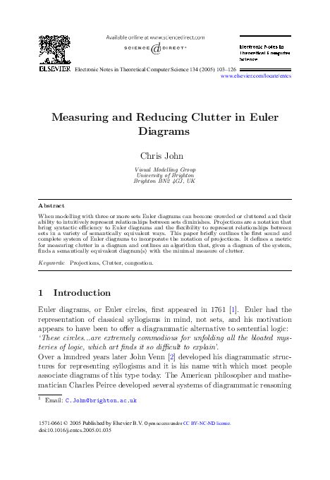 pdf measuring and reducing clutter in euler diagrams