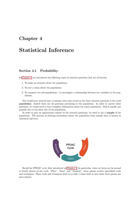 Chapter 4 Lecture Notes Chapter 4 Statistical Inference Section 4