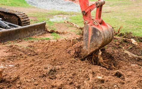 excavators at work digging