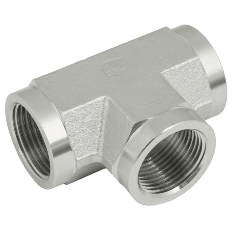 18 Bspp Female Fixed Equal Tee Steel Shepherd Hydraulics