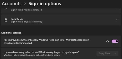 Windows Hello Is Preventing Some Options From Being Shown Issue On