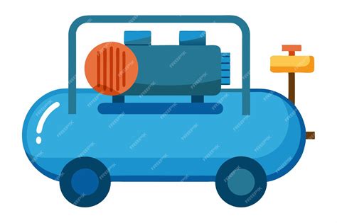 Premium Vector Air Compressor Clipart Cartoon Style Vector Illustration