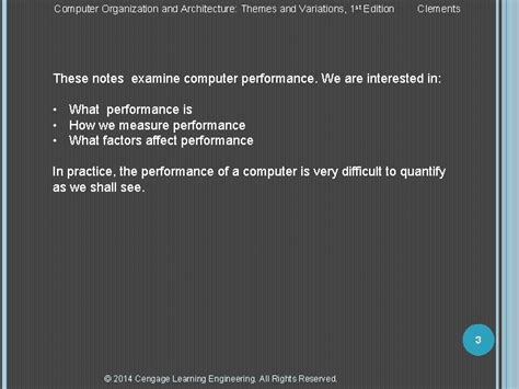 computer organization and architecture themes and variations 1