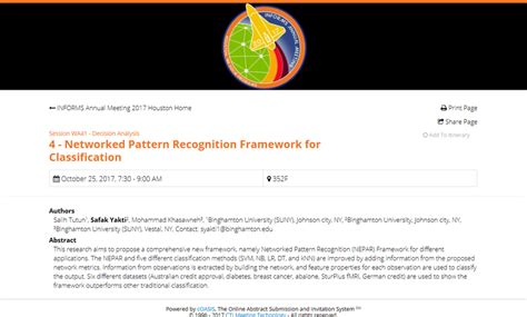 Pdf Networked Pattern Recognition Framework For Classification