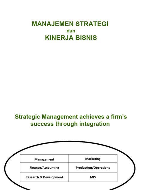 Materi Implementasi Strategi Pdf Strategic Management Business