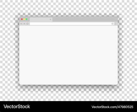 Browser New Window Website Mockup Empty Web Bar Vector Image