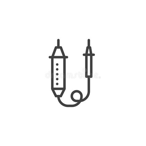 Voltage Tester Line Icon Stock Illustration Illustration Of Symbol