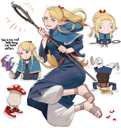 Marcille Donato And Walking Mushroom Dungeon Meshi Drawn By Lavelis Danbooru