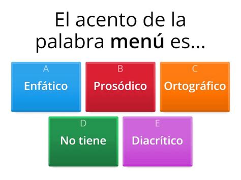 Tipos De Acento Quiz