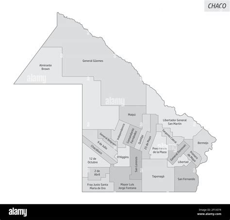 Chaco Province Grayscale Map Stock Vector Image And Art Alamy