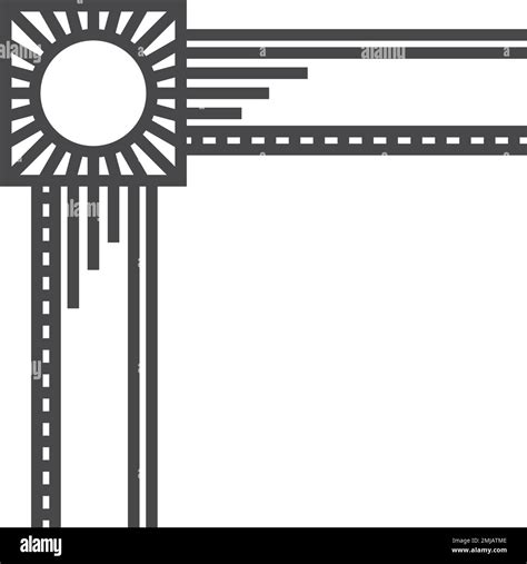 Minimal Line Corner Element Decorative Line Border Stock Vector Image