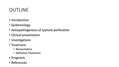 Pathology And Management Of Typhoid Perforation Pptx