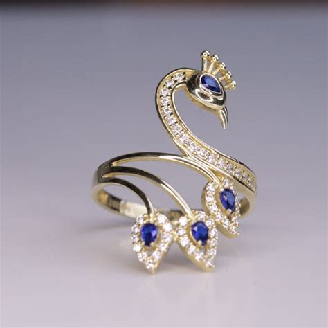 Peacock Ring Etsy
