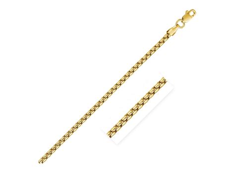Solid Round Box Chain In 14k Yellow Gold 36 Mm Richard Cannon Jewelry