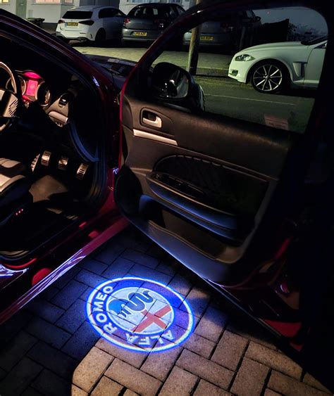 Alfa Romeo Puddle Lights Alfa Romeo Door Projector Lights Red Logo